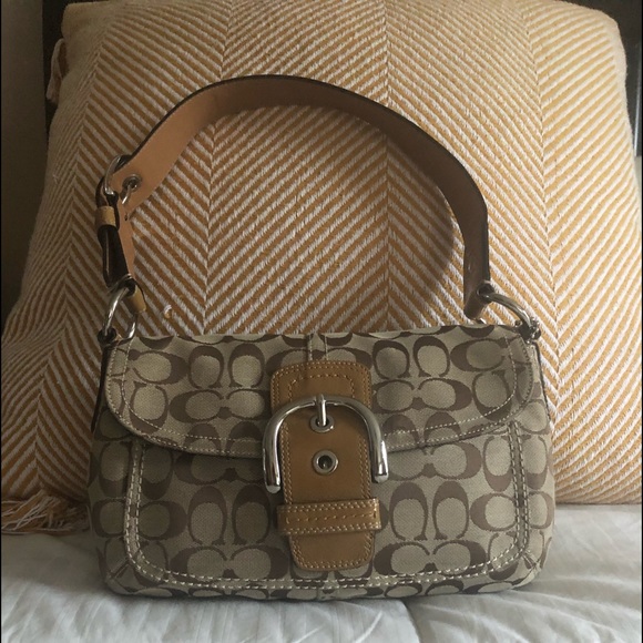 Coach | Bags | Coach Soho Buckle Flap Signature Shoulder Bag | Poshmark